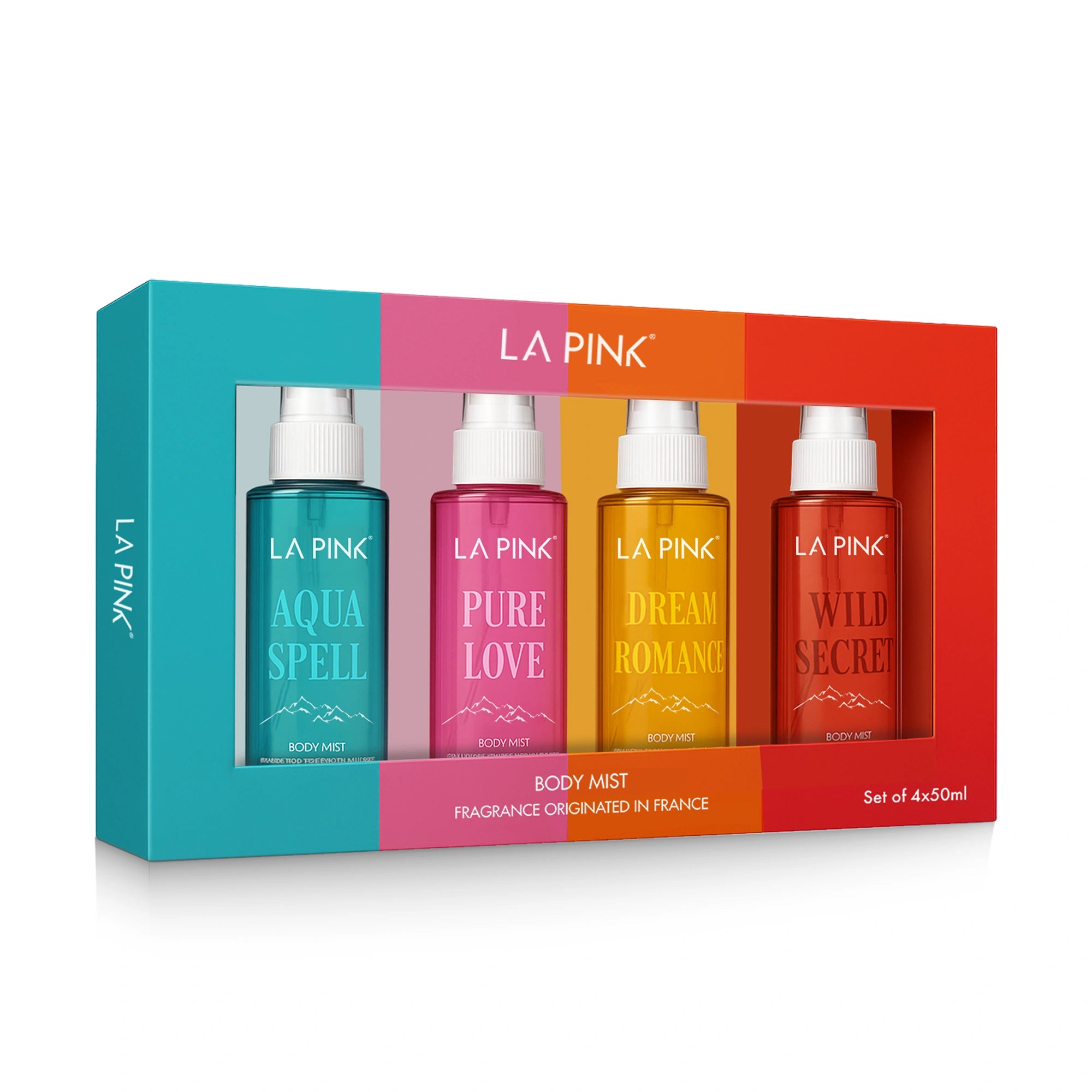 Body Mist Gift Set (4 × 50 ml) | Long-Lasting Fragrance Pack – La Pink